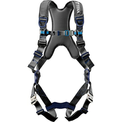 特長：厚生労働省「墜落制止用器具の規格」適合品、ハーネス本体のみ、動きやすさを高めた軽量プロモデル、腿V字型仕様：サイズ：S色：ブラックベルト幅(mm)：40最大使用可能質量(kg)：130胸ベルト幅(mm)：25腿バックル：ワンタッチバッ...