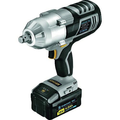 特長：効率の良い4ポールモーター採用で長寿命です。トリガーの引き具合で回転速度の調節が可能です。用途：ボルト、ナットの脱着作業。普通車のホイールナット脱着に。仕様：最大締付トルク(N・m)：700無負荷回転数(min［［の−1乗］］)：17...