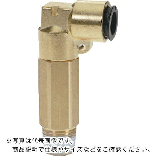 特長：用具不要のワンタッチ着脱です。チューブへの傷がつきにくいロック構造です。ボディが金属製で衝撃などに強い構造になっています。用途：各種エア配管仕様：適合チューブ外径D(mm)：10ネジ部：R1/4材質／仕上：本体：しんちゅうシール材：ニ...