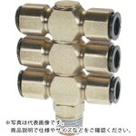 特長：用具不要のワンタッチ着脱です。チューブへの傷がつきにくいロック構造です。ボディが金属製で衝撃などに強い構造になっています。用途：各種エア配管仕様：適合チューブ外径D(mm)：4ネジ部：R1/8材質／仕上：本体：しんちゅうシール材：ニト...