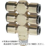 特長：用具不要のワンタッチ着脱です。チューブへの傷がつきにくいロック構造です。ボディが金属製で衝撃などに強い構造になっています。用途：各種エア配管仕様：適合チューブ外径D(mm)：6ネジ部：R1/8材質／仕上：本体：しんちゅうシール材：ニト...