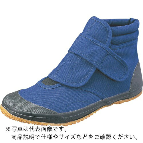 特長：履き易いです。ゴミが入りにくいです。胴部、強力撥水仕様です。用途：園芸・建築および一般作業用仕様：寸法(cm)：24.0足幅サイズ：EEE福山ゴム　寅さん6ブルー24.0材質／仕上：胴部・コットン 底部：一般配合ゴム　●メーカー取寄商...