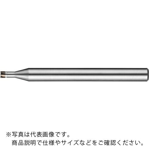 特長：切削負荷を軽減させる新刃形状を開発、仕上げ精度の向上を実現します。用途：被削材：プリハードン鋼、高硬度鋼。仕様：刃数ZEFP(枚)：4切削径DC(mm)：0.6コーナ半径RE(mm)：0.05使用可能長さLU(mm)：2.5機能長さL...