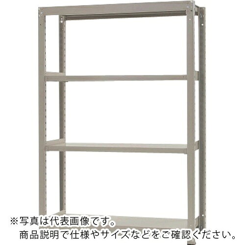 特長：ボルトレスで組立が簡単しかも1段／耐荷重が500kgで連結での増設可能なラックです。仕様：間口(mm)：1200奥行(mm)：600高さ(mm)：1800色：ニューアイボリ—棚段数(段)：4均等積載量(kg/段)：500最大積載量(k...