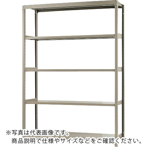 特長：ボルトレスで組立が簡単しかも1段／耐荷重が150kgで連結での増設可能なラックです。仕様：間口(mm)：1500奥行(mm)：600高さ(mm)：2100色：アイボリー棚段数(段)：5均等積載量(kg/段)：150最大積載量(kg/台...