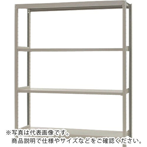 特長：ボルトレスで組立が簡単しかも1段／耐荷重が150kgで連結での増設可能なラックです。仕様：間口(mm)：1500奥行(mm)：300高さ(mm)：1800色：アイボリー棚段数(段)：4均等積載量(kg/段)：150最大積載量(kg/台...