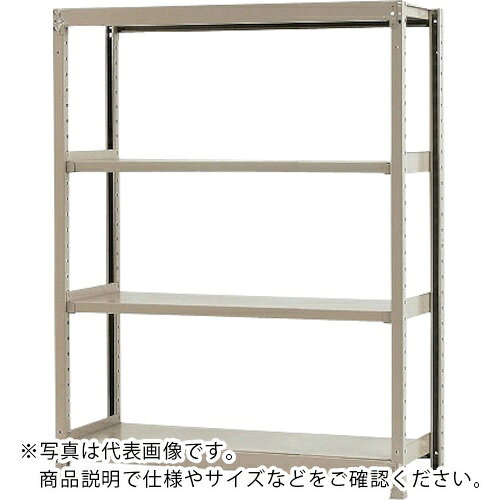 特長：ボルトレスで組立が簡単しかも1段／耐荷重が150kgで連結での増設可能なラックです。仕様：間口(mm)：1200奥行(mm)：450高さ(mm)：1500色：アイボリー棚段数(段)：4均等積載量(kg/段)：150最大積載量(kg/台...
