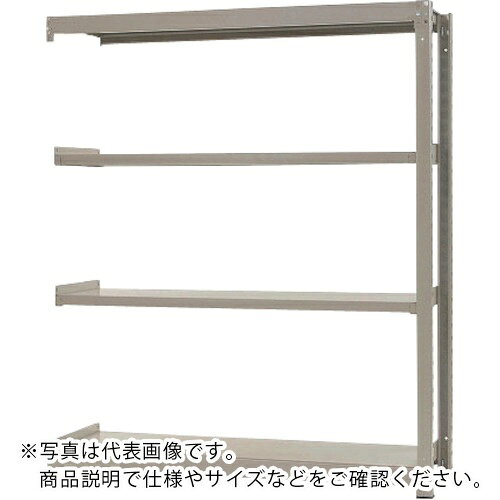 特長：ボルトレスで組立が簡単しかも1段／耐荷重が300kgで連結での増設可能なラックです。仕様：間口(mm)：1500奥行(mm)：750高さ(mm)：1800色：ニューアイボリ—棚段数(段)：4均等積載量(kg/段)：300最大積載量(k...