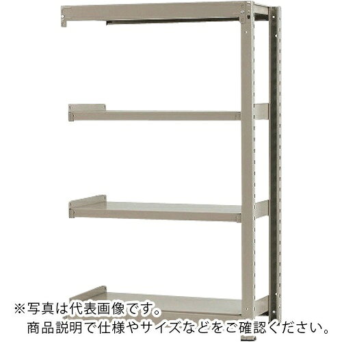 特長：ボルトレスで組立が簡単しかも1段／耐荷重が300kgで連結での増設可能なラックです。仕様：間口(mm)：900奥行(mm)：600高さ(mm)：1500色：ニューアイボリ—棚段数(段)：4均等積載量(kg/段)：300最大積載量(kg...