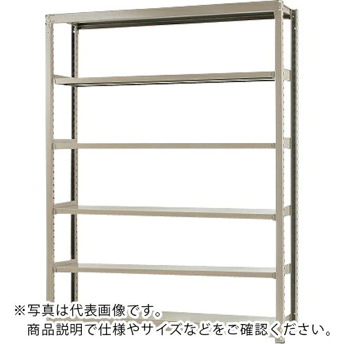 特長：ボルトレスで組立が簡単しかも1段／耐荷重が500kgで連結での増設可能なラックです。仕様：間口(mm)：1800奥行(mm)：900高さ(mm)：2400色：ニューアイボリ—棚段数(段)：6均等積載量(kg/段)：500最大積載量(k...