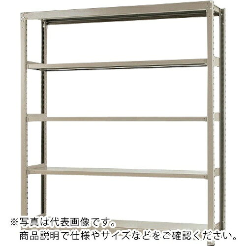 特長：ボルトレスで組立が簡単しかも1段／耐荷重が300kgで連結での増設可能なラックです。仕様：間口(mm)：1800奥行(mm)：600高さ(mm)：2100色：ニューアイボリ—棚段数(段)：5均等積載量(kg/段)：300最大積載量(k...