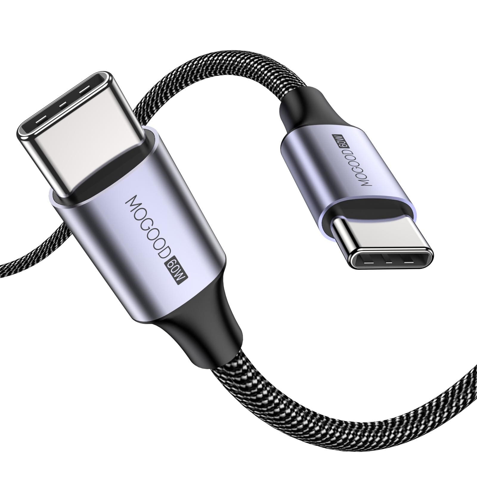 【60W急速充電ケーブル】USB C to USB CケーブルはPD 60W急速充電とQualcomm QC 3.0/2.0急速充電に対応し、携帯電話を充電する時間をもっと節約できます。 USB C - USB C急速充電器は、2つのデバイ...