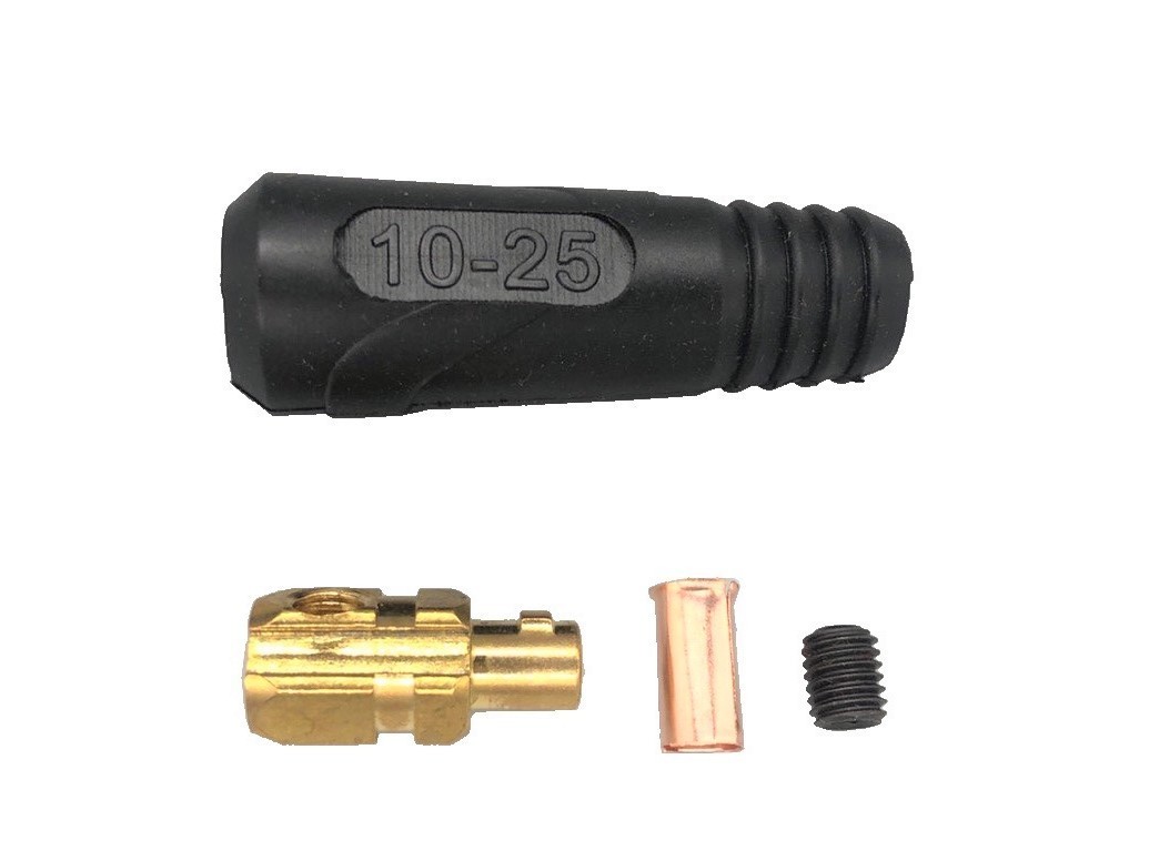 溶接機用プラグ DINSE仕様用 雄コネクター　1本 外国輸入品 インバーター溶接機、デジタル溶接機、エアープラズマ切断機に使用小型雄プラグ ケーブルタイヤはWCT14、WCT22スケに連続して使う商品 適合機種 Panasonic 200...