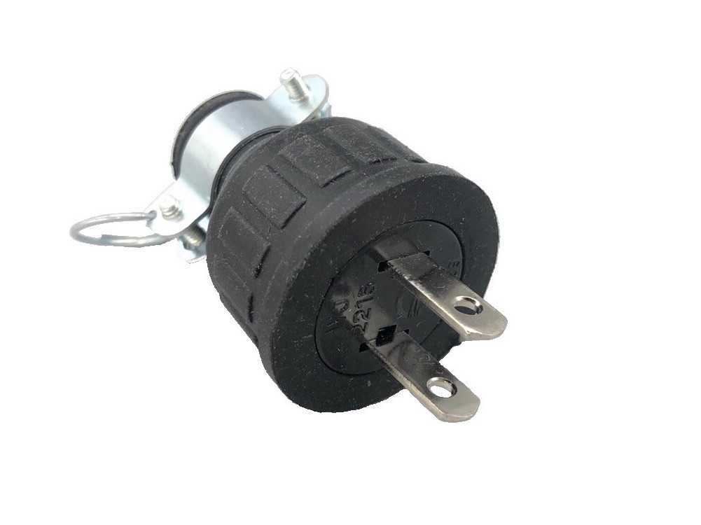 2P 15A 防水プラグ 15A 125V用 1本 【仕様】 ●商品名：2P 15A 防水プラグ ●定格:15A 125V ●RoHS対応 ●適用電線(㎟): ・2CT/2RNCT:0.75〜2 ・2PNCT:2 ・VCT/V...