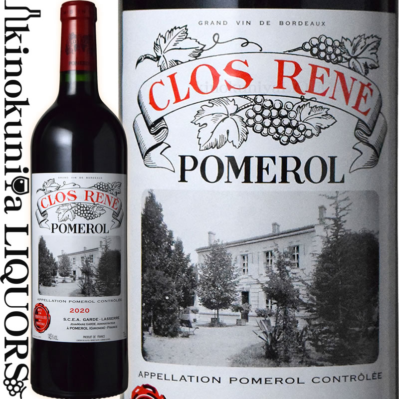 　Clos Rene クロ・ルネ 色赤ワイン 味わいフルボディ ヴィンテージ品名に記載 産地フランス ボルドー ポムロール 原産地呼称A.O.C.ポムロール 品種メルロー/カベルネ・フラン/マルベック ALC度数14.5% 飲み頃温度17℃...