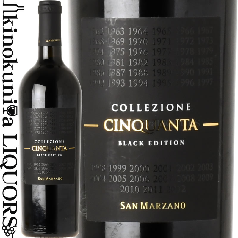 　Collezione 50 Black Edition コレッツィオーネ・チンクアンタ ブラック・エディション 色赤ワイン 味わいフルボディ ヴィンテージNV 産地イタリア プーリア サレント 品種ネグロアマーロ50%／プリミティーヴォ5...