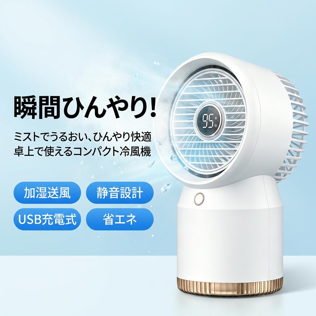 商品詳細 基本仕様 サイズ:244137.8117mm 電池容量:600mAh タンク容量:610ml 入力:DC 5V/2A 消費電力:最大5W おすすめのポイント 1台3役 静音設計 超細微ミスト 4段階風量 大容量タンク 省エネ設計 ...