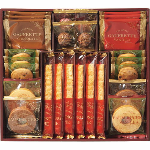 ↑↑↑正確な在庫状況は上記バナー「在庫状況を確認する」をクリックして頂き、必ずご確認ください。&nbsp;&nbsp;■チョコチップクッキー×6、ロングスティックパイ×6、バウムクーヘン×4（ココア・バニラ×各2）、ゴーフレット×6（チョコ...