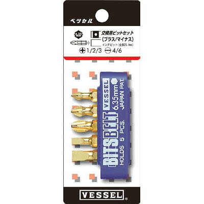 ↑↑↑正確な在庫状況は上記バナー「在庫状況を確認する」をクリックして頂き、必ずご確認ください。&nbsp;&nbsp;■交換ビットセットです。TDBS1●セット内容(点):5●セット内容:[[(+)]]1、2、3、[[(-)]]4、6×25...