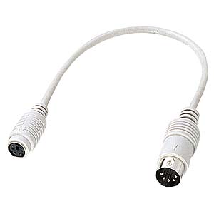 ↑↑↑正確な在庫状況は上記バナー「在庫状況を確認する」をクリックして頂き、必ずご確認ください。&nbsp;&nbsp;■DOS/Vパソコンのキーボードコネクタを変換するケーブルです■ミニDIN6pinのキーボードをDIN5pinコネクタに変...