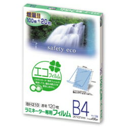↑↑↑正確な在庫状況は上記バナー「在庫状況を確認する」をクリックして頂き、必ずご確認ください。&nbsp;&nbsp;■ラミネートフィルム幅広タイプ。■お得用パック120枚入り。■静電防止処理品。BH210サイズ：B4本体寸法：幅267mm...
