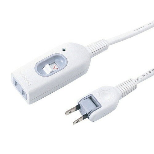 ↑↑↑正確な在庫状況は上記バナー「在庫状況を確認する」をクリックして頂き、必ずご確認ください。&nbsp;&nbsp;■中間スイッチ付延長コード■2P・1個口・2m・ホワイト■恐ろしいコンセント火災を予防する、絶縁キャップ付きスイングプラグ...