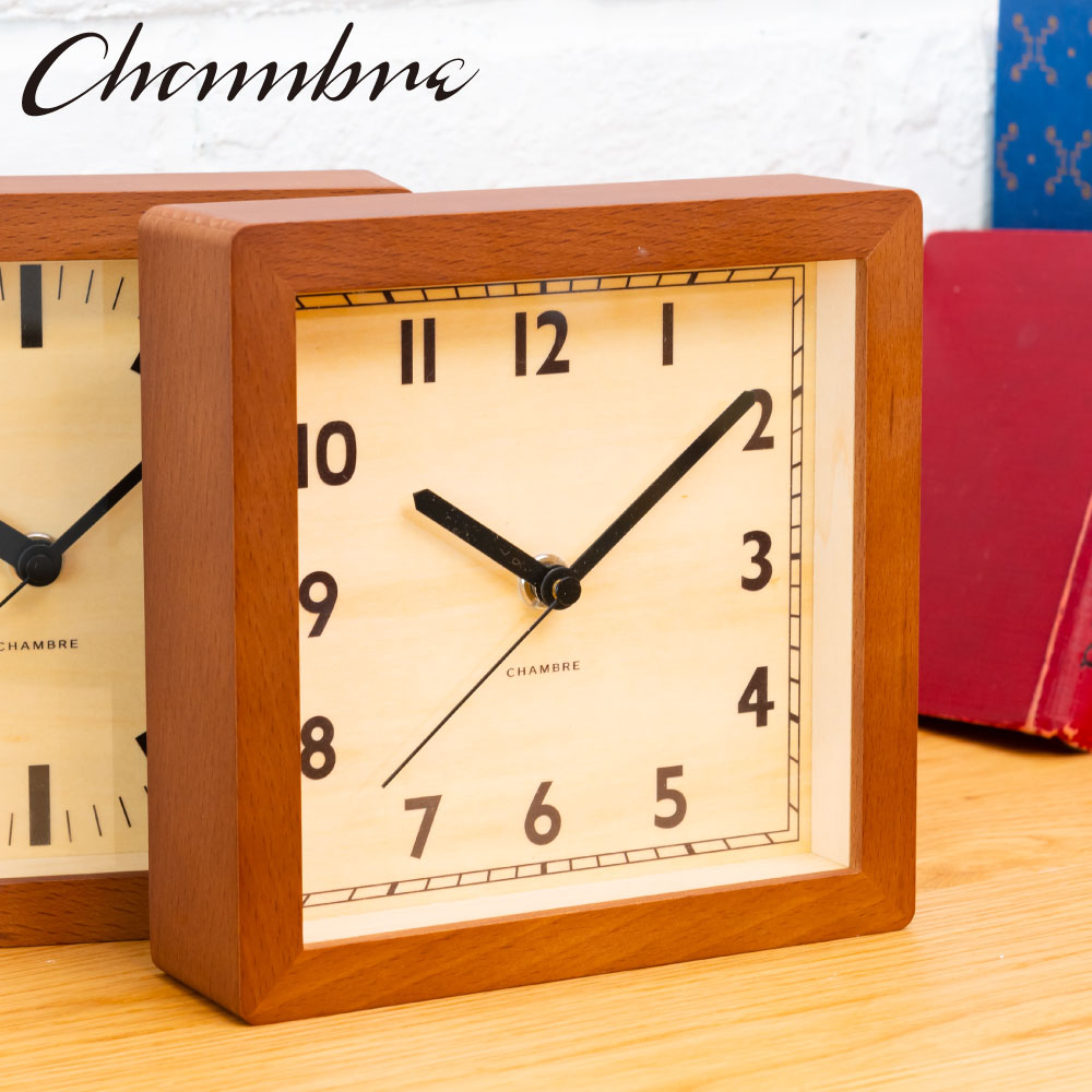 【写真付きレビュー】シャンブル 壁掛け時計 CHAMBRE REVERSIBLE CLOCK BROWN ALABIC CH-055BRA 静か 音がしない 木製 木目調 アナログ クロック ...