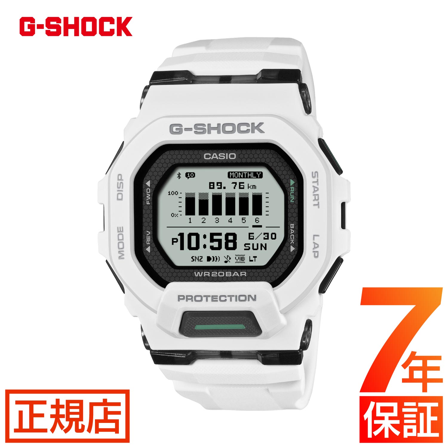BRAND - G-SHOCK SPEC ケースサイズ（縦×横×厚さ) 48.4 × 45.9 × 15 mm 質量 58 g ケース・ベゼル材質 樹脂 バンド 樹脂バンド 構造 耐衝撃構造（ショックレジスト） 防水性 20気圧防水 Blu...