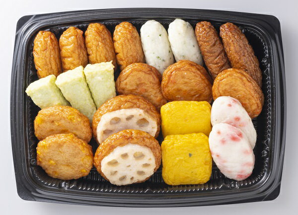 ●つけあげ20g×4、しそ天20g×2、いわし天20g×2、扇枝豆チーズ天20g×3、野菜天25g×3、とうもろこし天25g×2、れんこん天43g×2、かぼちゃ天25g×2、紅生姜揚げ25g×2■魚肉をブレンドし旨味を引き出し、ソフトな食感...
