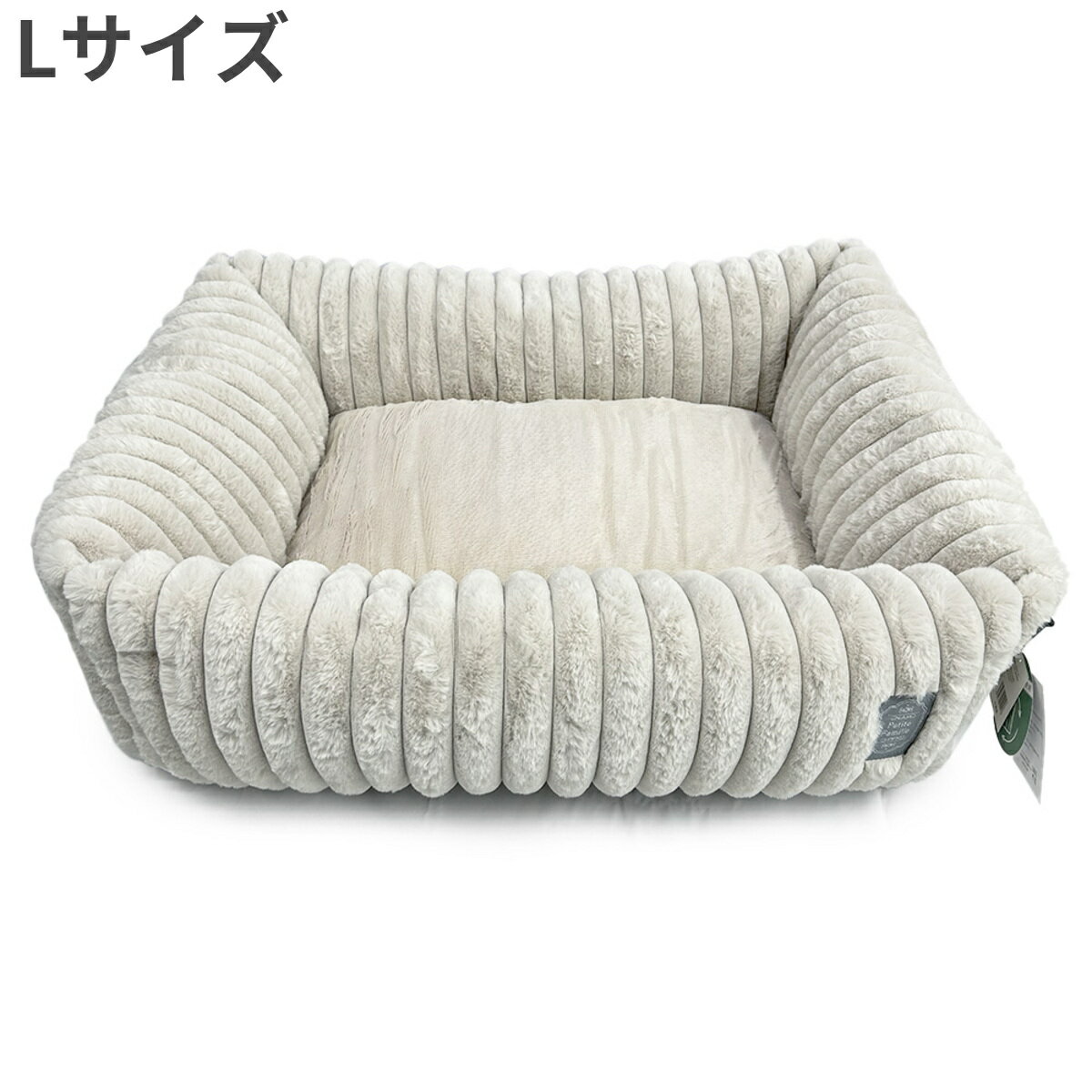 　サンローズ ペットベッド スフレスクエアベッド 犬・猫用 L アイボリーカラーはアイボリー・グレーの2色をご用意しました。ワンちゃん・ネコちゃんが夢中になる気持ち良さ！ふんわりスフレデザインで、触り心地も抜群！定番のスクエアベッド。再生プ...