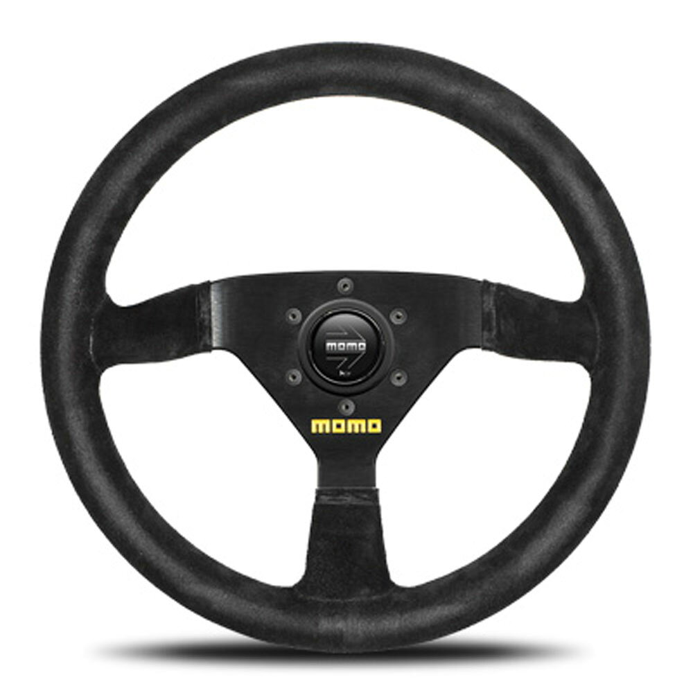 商品名：ULTRA SERIES MOMO STEERING WHEEL MOD.69 モモ ステアリング・ホイール モデル69サイズ（外径）：347mmサイズ（Dish / グリップ）：37mmグリップ仕様：ブラックスエードスポーク：ブラ...