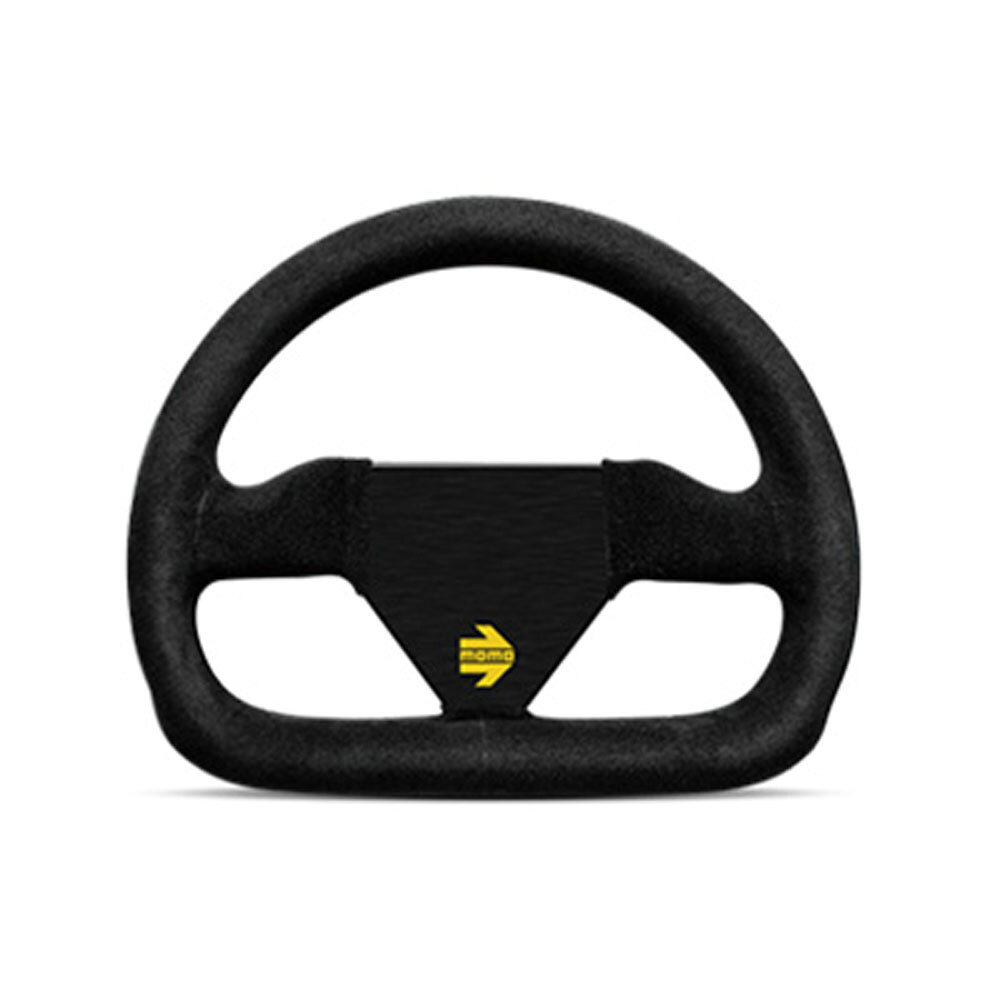 商品名：競技専用 MOMO STEERING WHEEL MOD.12 モモ ステアリング・ホイール モデル12サイズ（外径）：250mmサイズ（Dish / グリップ）：37×24mmグリップ仕様：ブラックスエードスポーク：ブラックステッ...