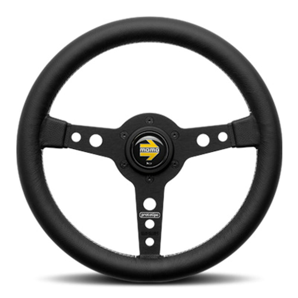 商品名：MOMO STEERING WHEEL PROTOTIPO BLACK 320 モモ ステアリング・ホイール プロトタイプ ブラック 320サイズ（外径）：320mmサイズ（Dish / グリップ）：0mm お車によってはスペーサー...