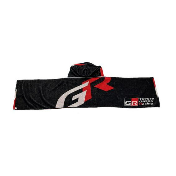 商品名：TOYOTA GAZOO Racing トヨタガズーレーシング TGR collection オフィシャルグッズ フード付きジャガードタオルサイズ：タオル部分34.5cm×152cmカラー：ブラック材質：コットン100％仕様：商品コ...