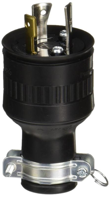 パナソニック 接地2P20A引掛防水ゴムキャップ WF8520●ブラック色<br>●20A-250V(L6-20)<br>●接地2P<br>●適用電線：2㎟、3.5㎟<br>●多重防水弁を採用...