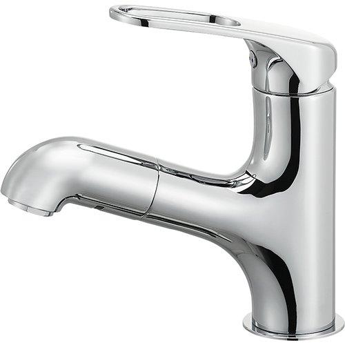 SANEI(サンエイ) 洗面用 シングルワンホール洗面混合栓 洗髪用 引き出しホース K4713JV-U-13素材:銅、他