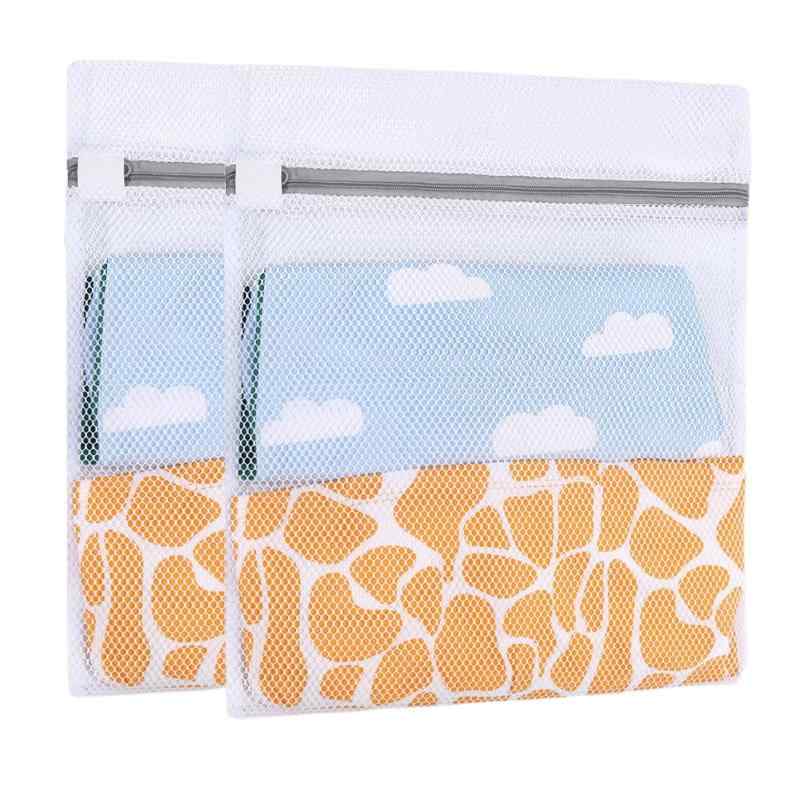 Hongzhanfa 洗濯ネット大60×60cm 2枚セット 角型 粗目メッシュ ランドリーネットバッグ ドラム式対応 丈夫 旅行収納 毛布/コート/セーター用【大型洗濯ネット】​​​60×60cmの特大サイズが2枚セット毛布・コート・セー...