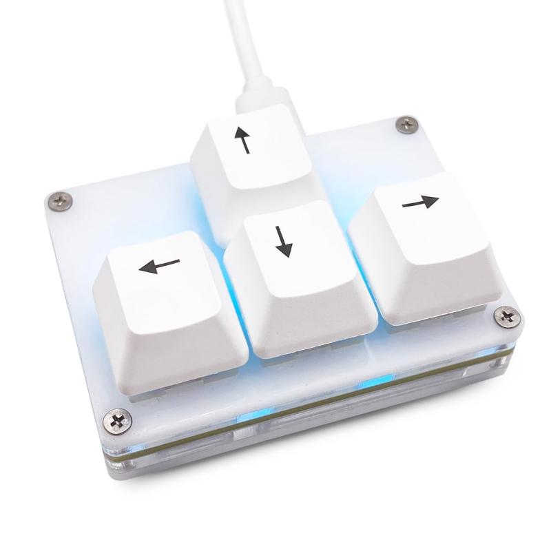 SayoDevice Mini 4 キー WD キーパッド 矢印キーキーキャップ メカニカルキーボード【ポータブルミニキーボード】超小型サイズ、取り外し可能なUSB-Cケーブルが付属し、デスクトップのスペースを効果的に節約します。 ミニキー...