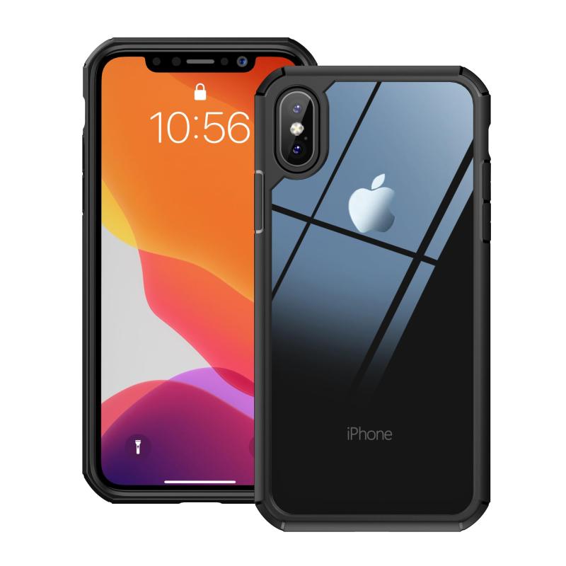 iPhone XS 用 ケース iPhone X 用 ケース バンパーの全面保護 透明 耐衝撃 黄変防止 指紋防止 滑り止め スレ傷防止 耐久性 アイフォンXS/X 5.8インチ用 スマホケース カバー ストラップホール【対応機種】iPho...