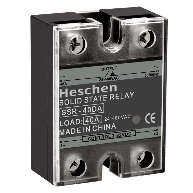 単相DC/ACソリッドステートリレー, 50-60Hz,制御電圧 3-32VDC, 負荷電圧 24-480VAC, 産業オートメーション分野で広く使用されています (40A SSR-40DA)制御電圧:4-32VDC, 負荷電圧:24-22...