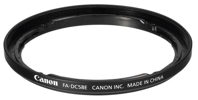 Canon フィルターアダプター FA-DC58E型番:Canon フィルターアダプター FA-DC58E対応機種:G1 X Mark II説明:各種フィルターを取り付けるためのアダプター。レンズ先端に取り付け可能。