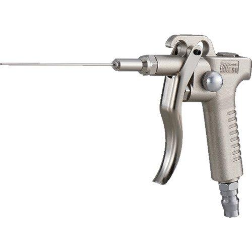 WTB エアーダスターガン(プラグタイプ) E80M-1SP エアダスター(アルミボディー)エア取付口:G1/4ノズル口径(mm):1ノズル取付口:G1/8全長(mm):215最高使用圧力:1MPa引金落下防止ピン付エアー流量調節内蔵型アル...