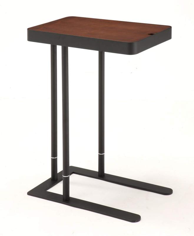 あずま工芸 Noel サイドテーブル【2段階高さ調節・天板下部収納付き】