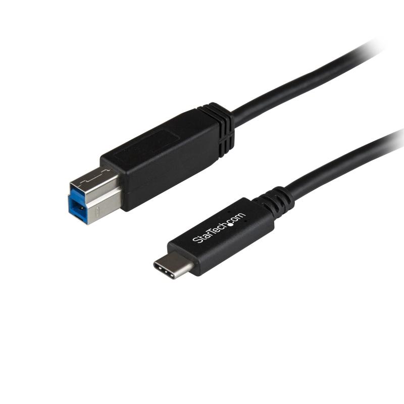 StarTech.com USB 3.1ケーブル 1m USB タイプB オス - USB Type-C オス USB31CB1MホストとデバイスがUSB 3.1に対応した場合、最大10Gbpsの速度でデータ転送どちらの面を上にしてもデバイ...