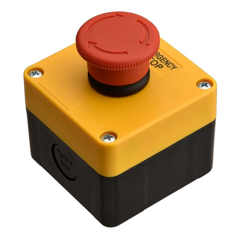 赤色サイン非常停止スイッチ, 押しボタンスイッチ, ラッチング, 1NO 1, 660V 10A, 箱付 (ラッチング)製品名: 非常停止スイッチ、型式：ZB2-BE102C電圧: AC660V、電流: 10A耐久性を持っています電磁スター...