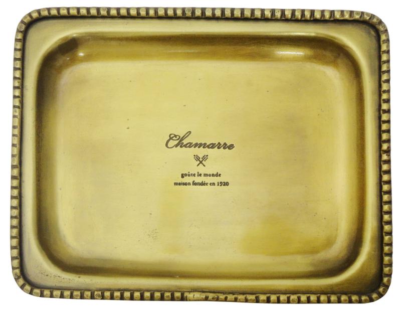 PL アンティーク調 トレー CHAMARRE トレイ レクト アイアン製 ゴールド