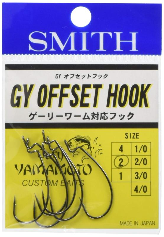 スミス(SMITH LTD) GYオフセットフック (ゲーリーワーム対応フック)#2サイズ#2#ブラック6本入り