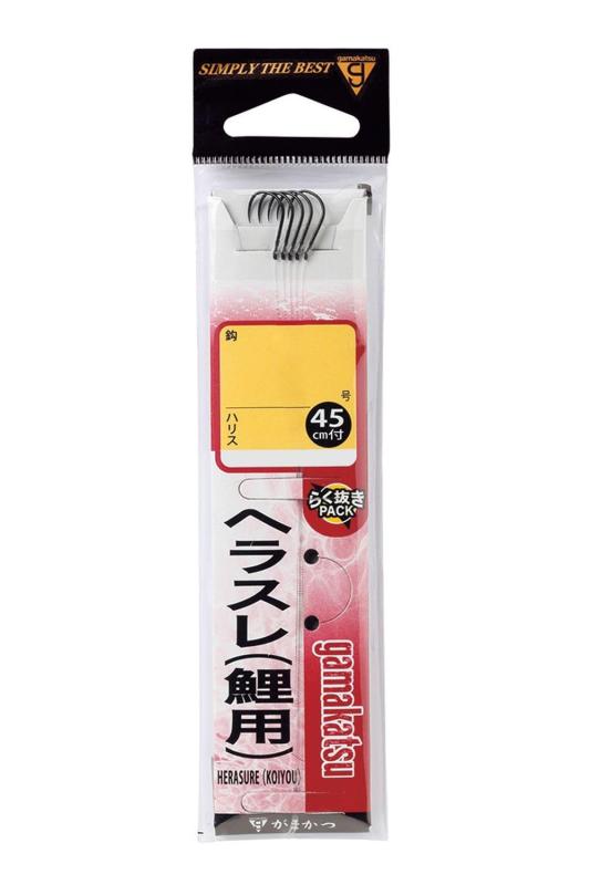 がまかつ(Gamakatsu) 糸付 ヘラスレ(鯉用)(黒) 11173 6-2入数:5本入サイズ:6号ハリス:2糸付45cm