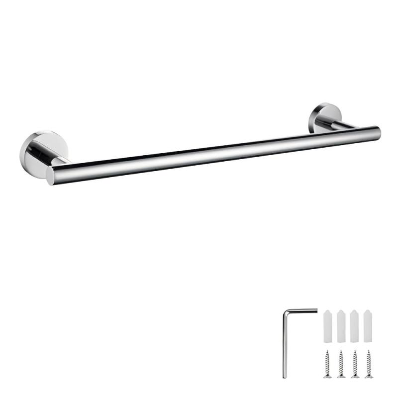タオル掛け タオルバー タオルハンガー 1個 40cm 省スペース ネジとレンチ付き ステンレス 壁掛け タオルホルダー 洗面所 トイレ 浴室 キッチン バスルームアクセサリー つや消し（シ【商品仕様】：このタオル掛けの全長は約40cm、1...