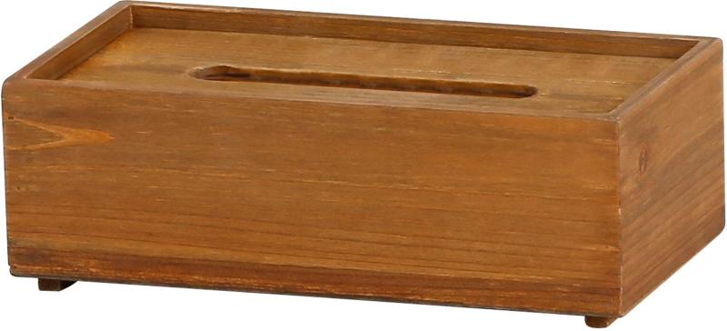 アビテ(Habiter) ドゥー・ティッシュボックス YI-601-BR ブラウン W27×D14×H95cmティッシュボックス素材：ウッドボックスなしのティッシュBOXの場合は中身が減ると蓋が沈んでいく仕様。サイズ：W27×D14×H9.5cm